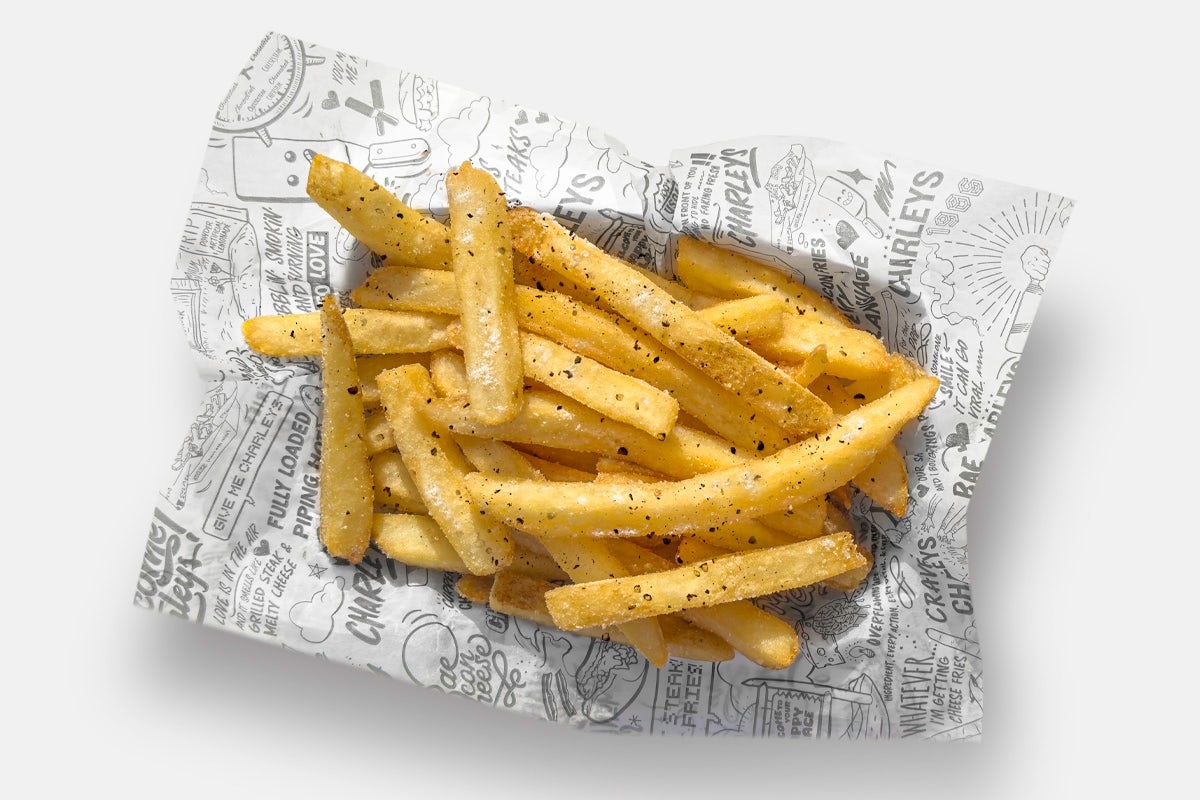SEA SALT & CRACKED BLACK PEPPER FRIES | Charleys Cheesesteaks SEA SALT & CRACKED BLACK PEPPER FRIES | Charleys Cheesesteaks